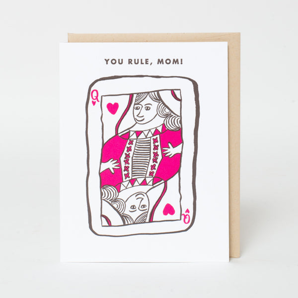 you rule mom playing card - Egg Press