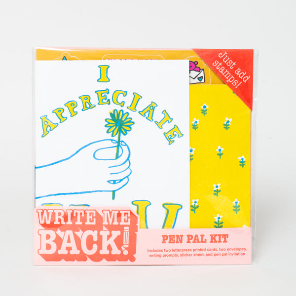 Write Me Back! Pen Pal Kit (Appreciate You + Flower) - Egg Press