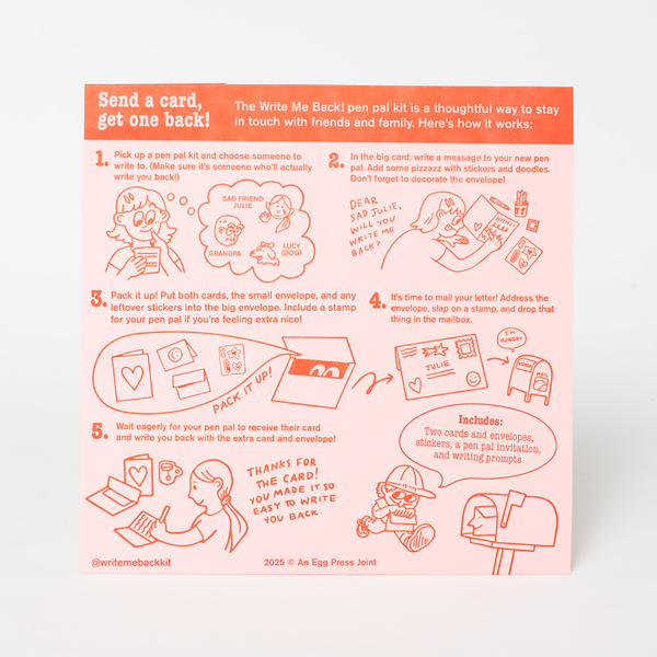 Write Me Back! Pen Pal Kit (Heck Yeah + Flower) - Egg Press