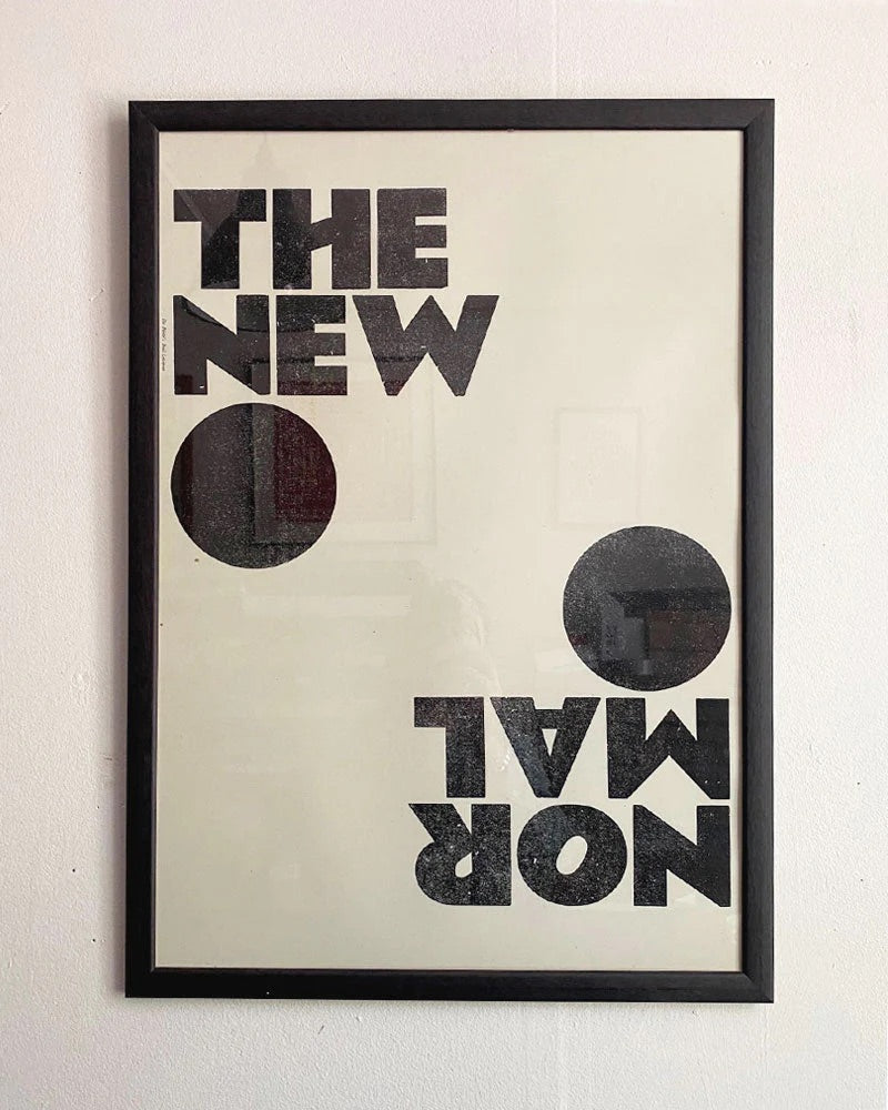 "The New Normal" Woodblock Printed Poster - Egg Press